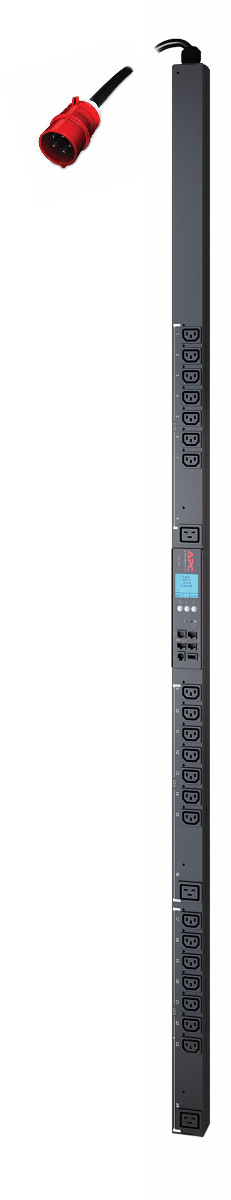 APC Metered Rack PDU 2G - ZeroU - 11.0kW - 400V 3PH - (21) C13 & (3) C19