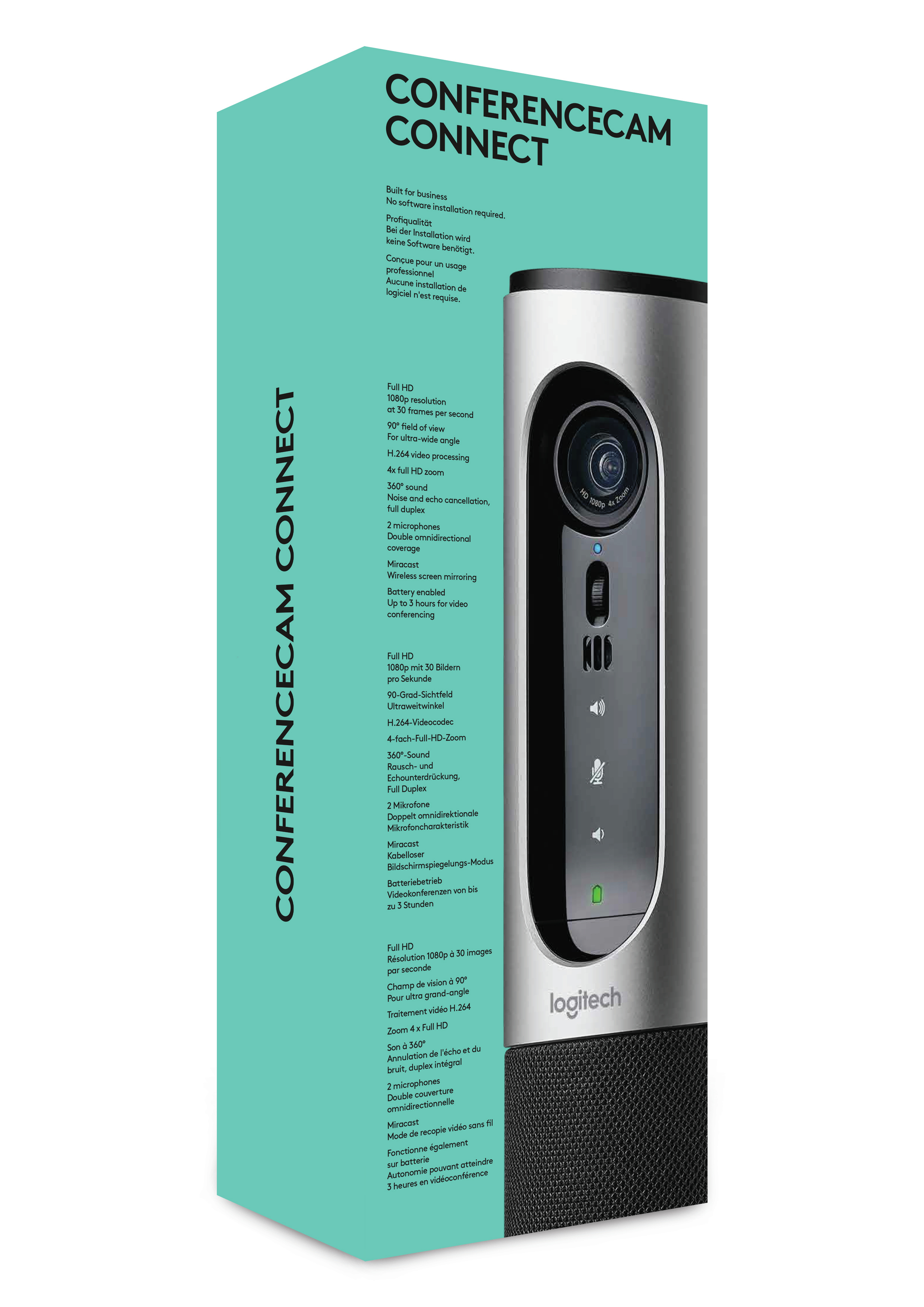Logitech ConferenceCam Connect Videokonferencepakke Mikrofon