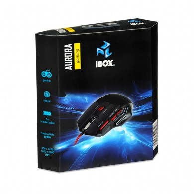 iBox AURORA mouse Right-hand USB Type-A Optical 2400 DPI