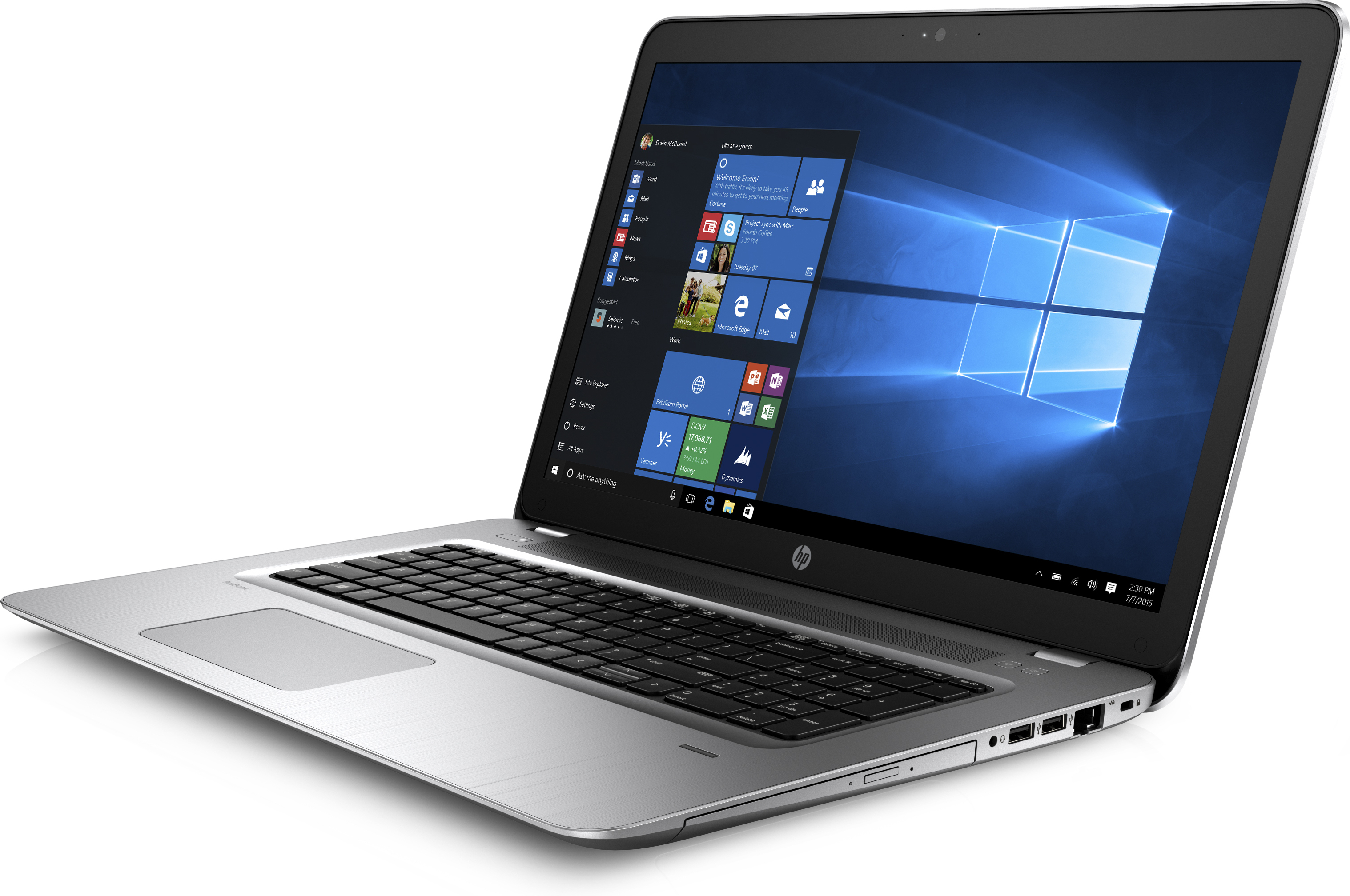 HP ProBook 470 G4 2.50GHz i5-7200U 17.3" 1920 x 1080pixels Silver Notebook