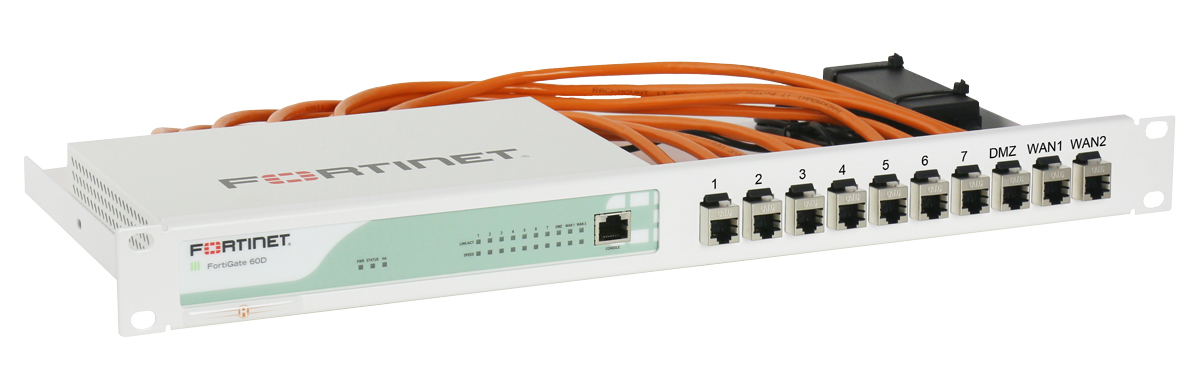 Rackmount.IT Rack Mount Kit for FortiGate 60C/60D shielded / industrialized