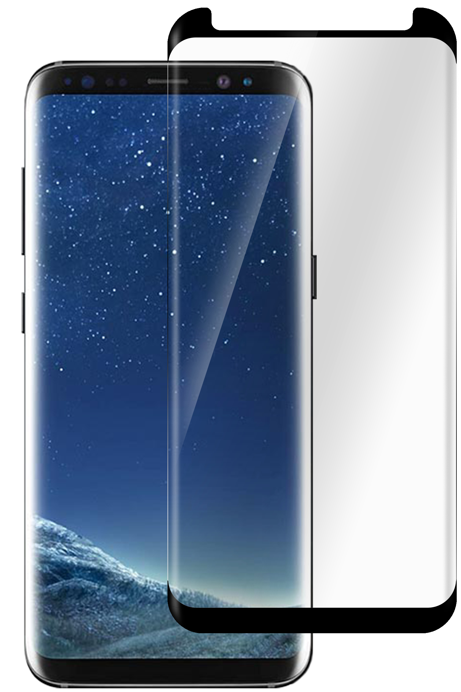 eSTUFF Samsung Galaxy S8 Curved C Blk Clear screen protector 1 pc(s)