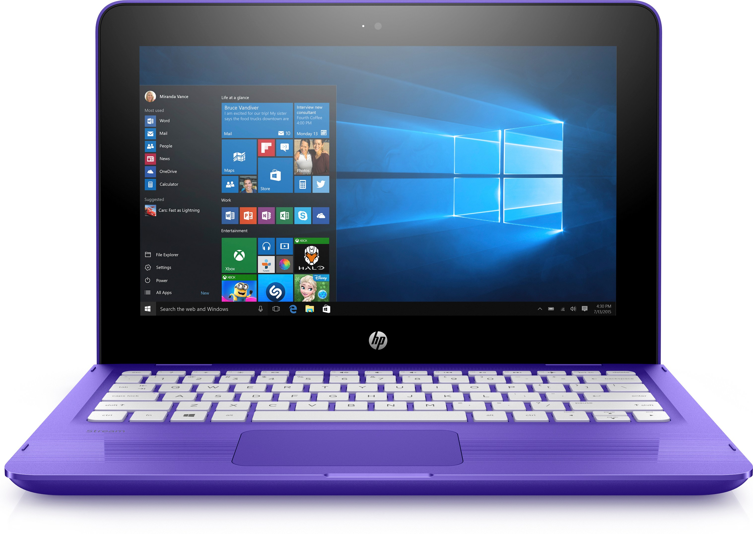 HP Stream x360 11-aa002no Violet Hybrid (2-in-1) 29.5 cm (11.6") 1366 x ...