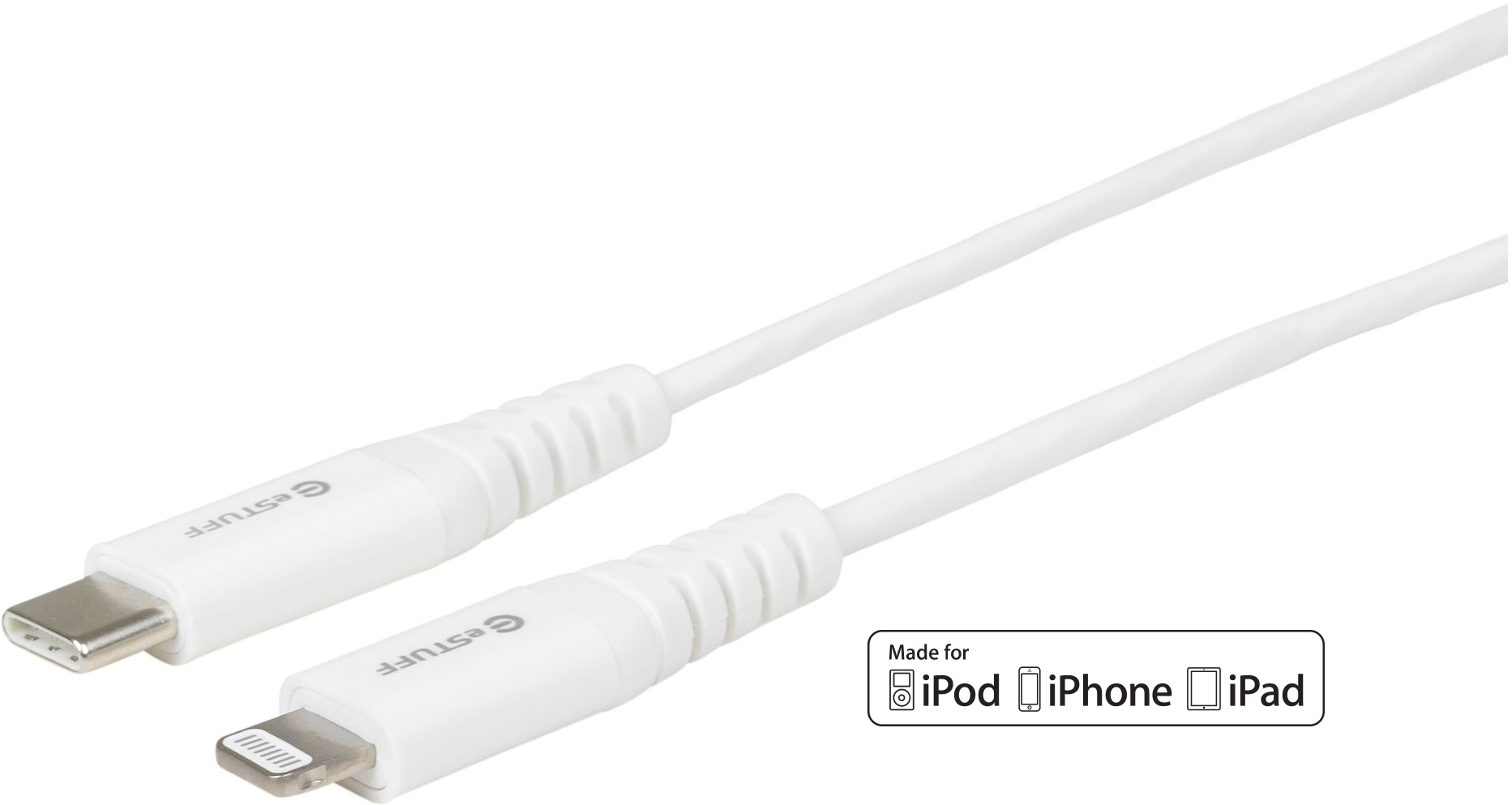 eSTUFF USB-C Lightning Cable MFI 2m White