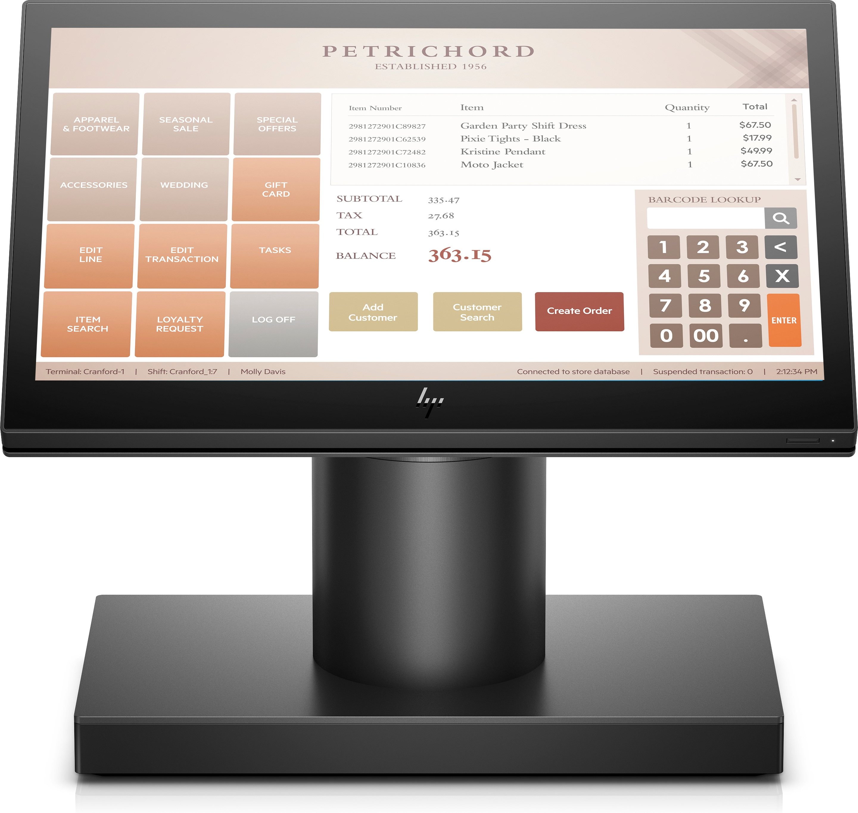 HP Engage One 143 All-in-One 2.4 GHz i3-7100U 35.6 cm (14") 1920 x 1080 ...