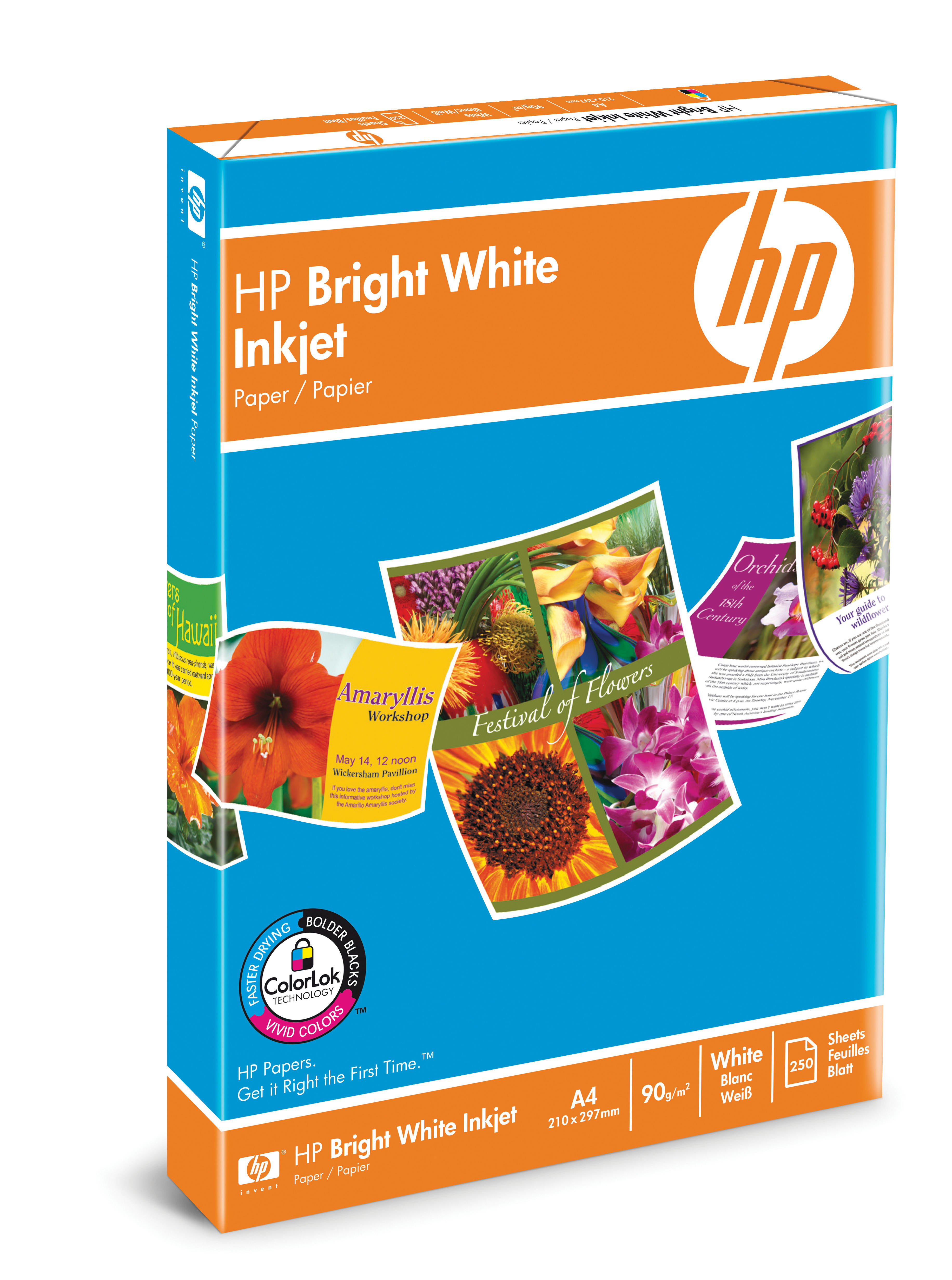 HP Bright White Inkjet Paper-250 sht/A4/210 x 297 mm printing paper