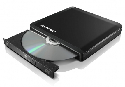 Lenovo Slim USB Portable DVD Burner optical disc drive DVD±RW Black